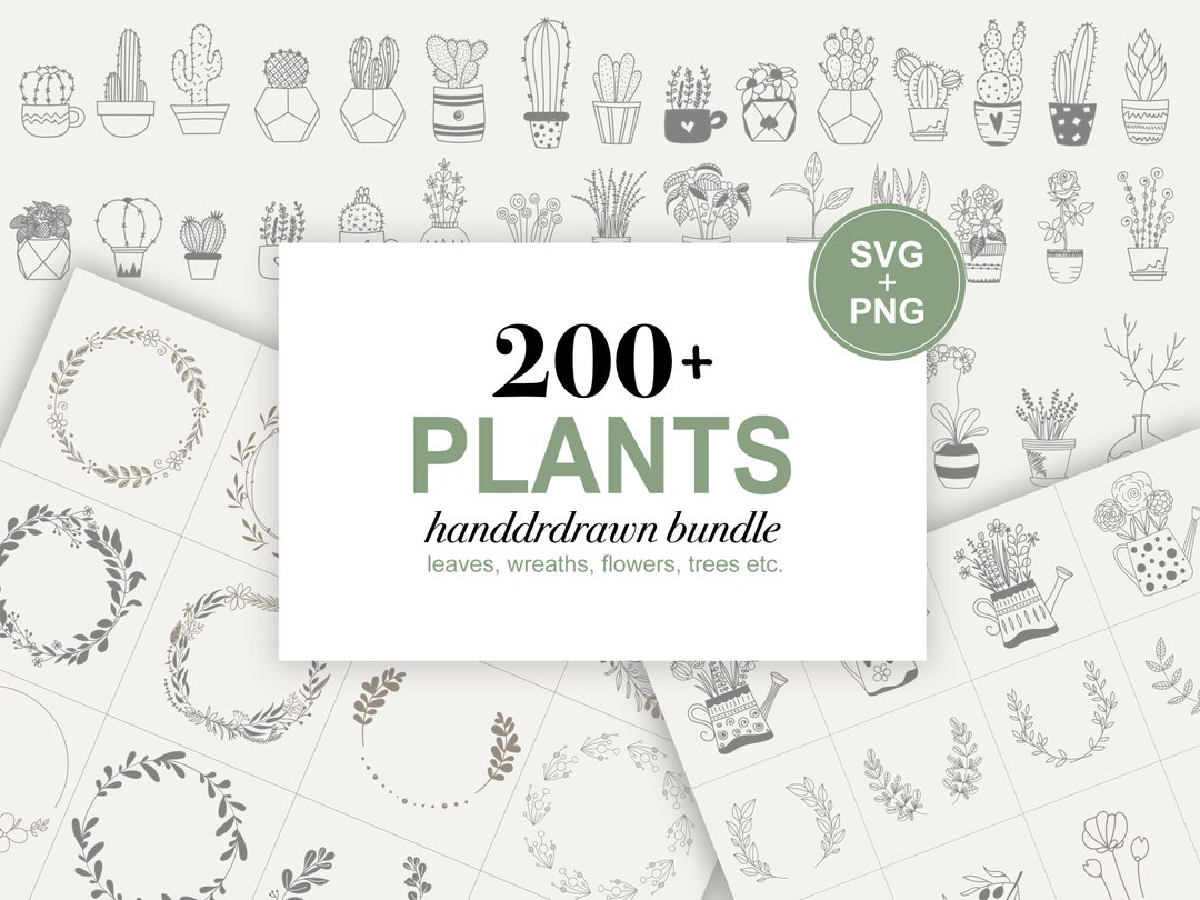 Botanical Svg Bundle | Botanical Clipart Svg | Floral Svg Bundle ...