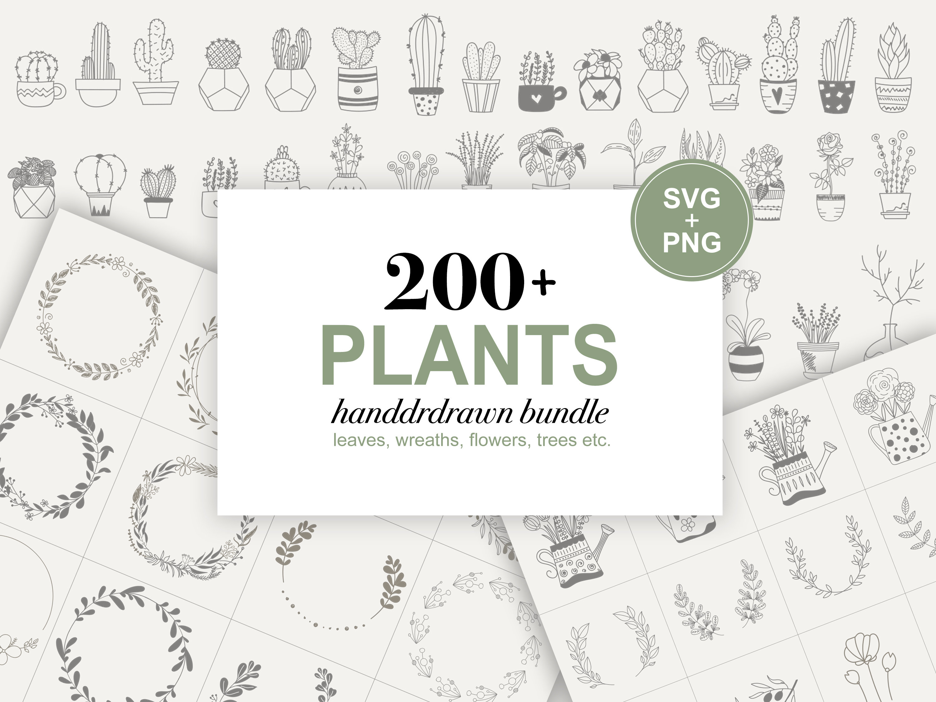 Botanical Svg Bundle Botanical Clipart Svg Floral Svg - Etsy