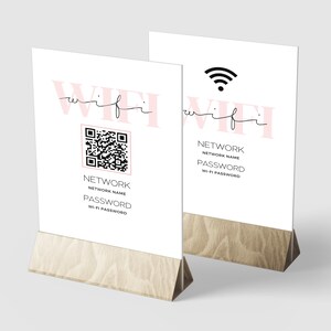WIFI Password Sign Printable, Wifi Sign, WIFI Password Sign, Editable ...