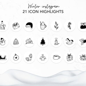 Winter Instagram Highlight Covers, Winter Highlight Icons, Text ...