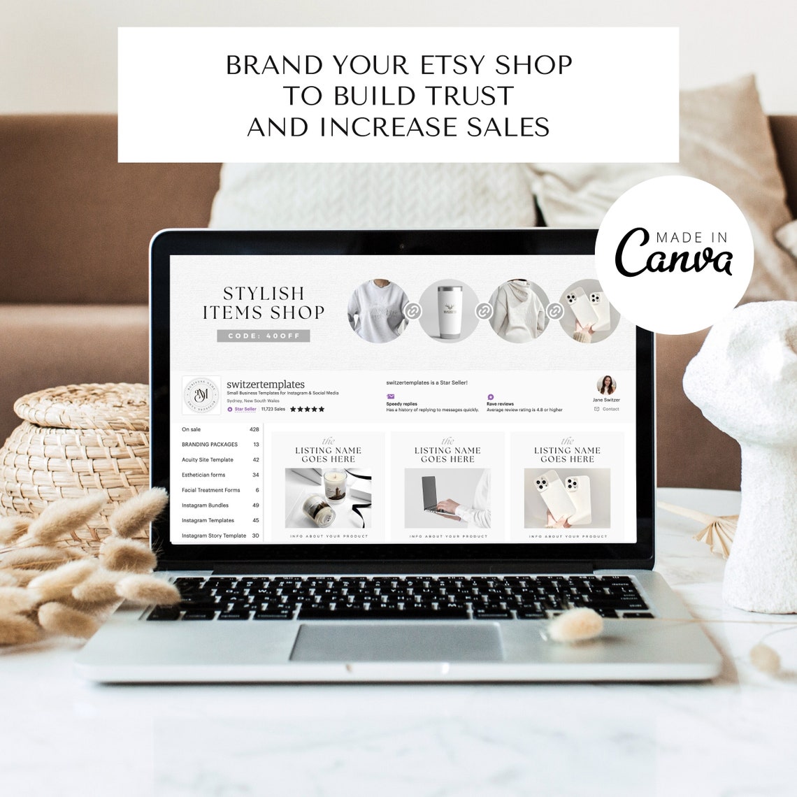 Etsy Shop Banner Kit Etsy Shop Templates Etsy Shop Branding Kit Etsy ...