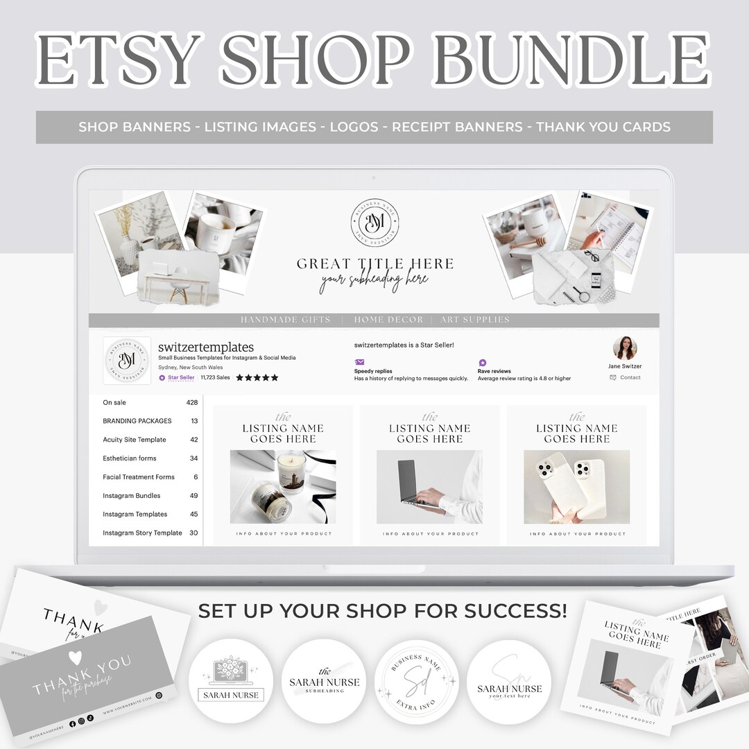 Etsy Shop Kit Minimalistic Etsy Shop Banner Kit Etsy Shop Templates ...