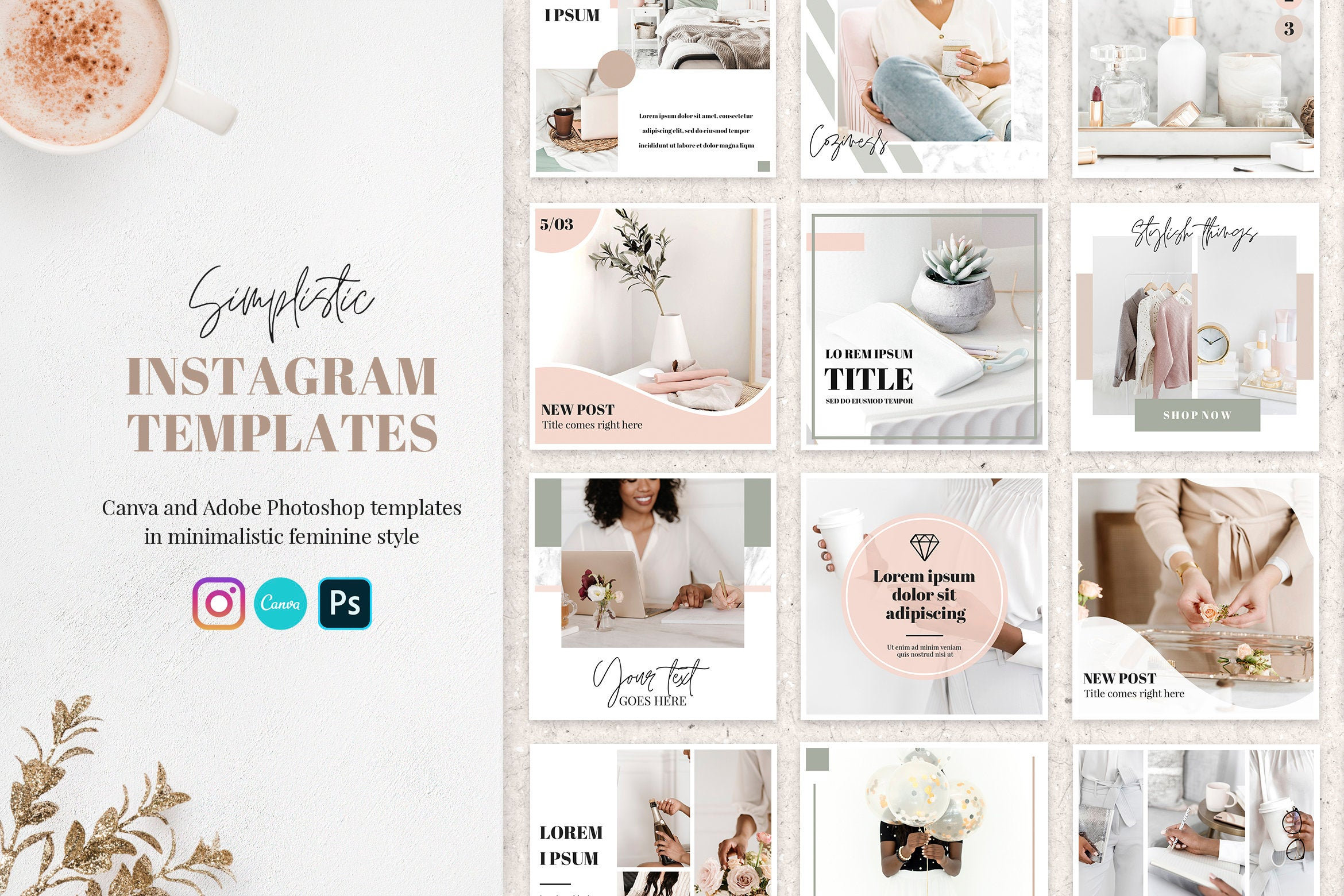 Instagram Templates for Canva. Editable Premade Templates. - Etsy