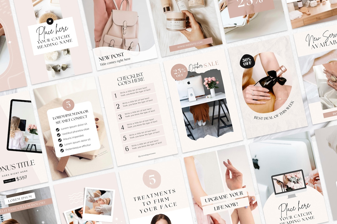Pink Pinterest Templates Canva Pinterest Pin Templates Pinterest Bundle ...