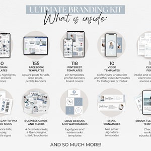 1000 Branding Package Business Templates Canva DIY Branding Kit ...