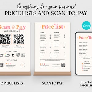 Scan to Pay Editable Template, Scan and Pay Sign, Printable QR Code ...