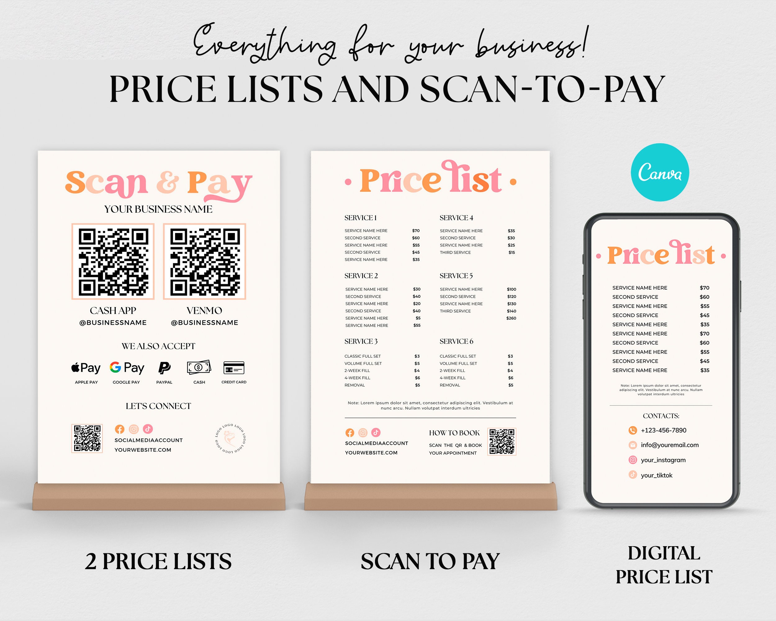 Creative Price List Designs