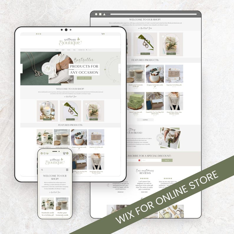 Minimal Wix Website Template Wix Ecommerce Shop Modern Website Template ...