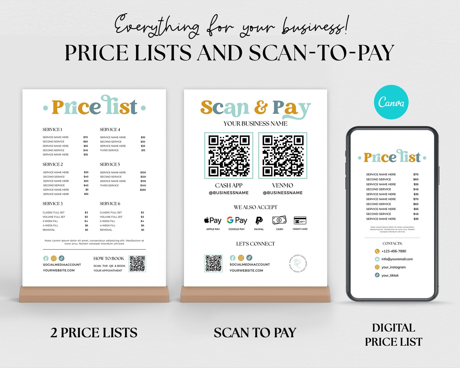 Editable QR Code Sign Printable Payment Sign Scan to Pay - Etsy Australia