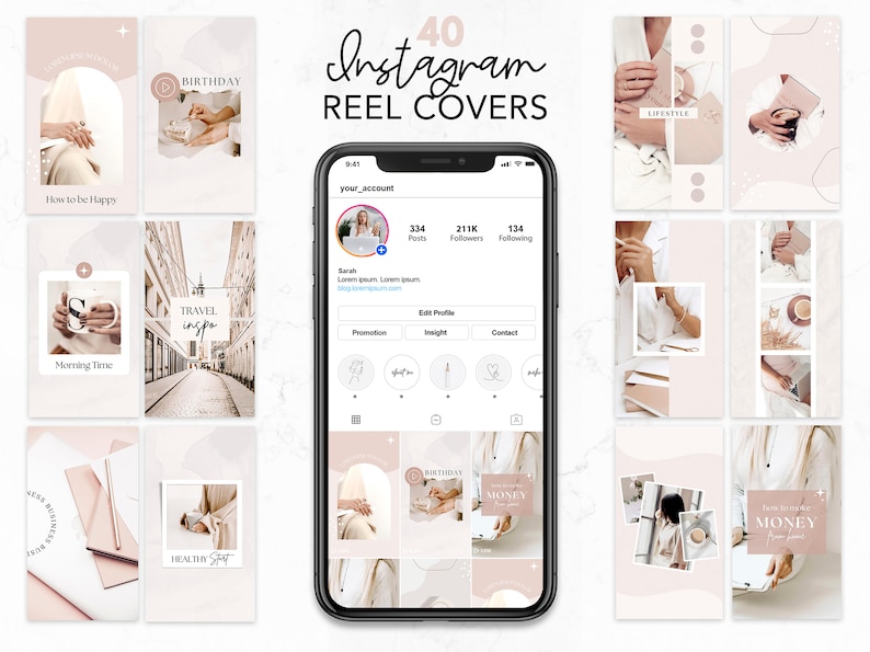 Canva Instagram Reel Covers Instagram Reel Cover Template - Etsy
