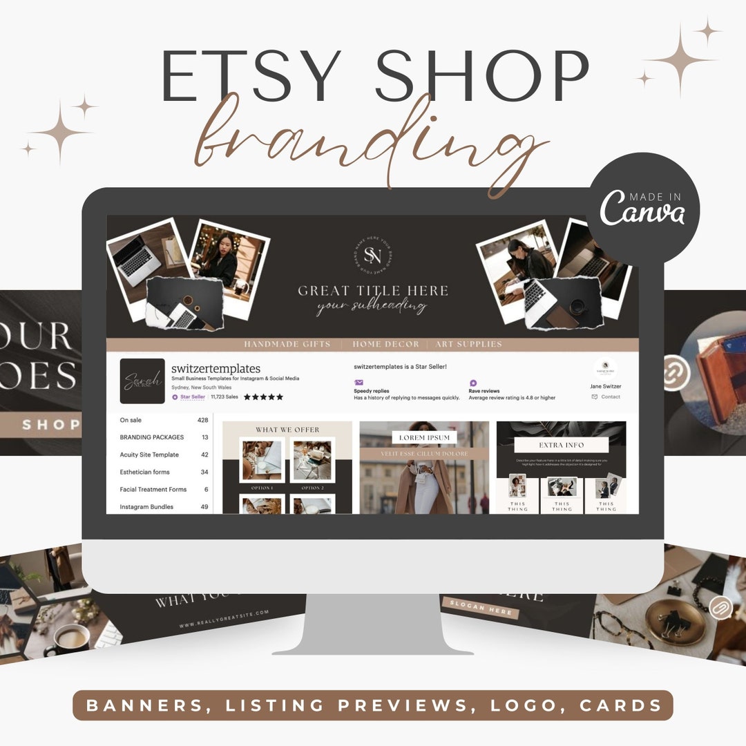 Etsy Store Template Etsy Shop Kit Etsy Shop Banner Etsy Shop Branding ...