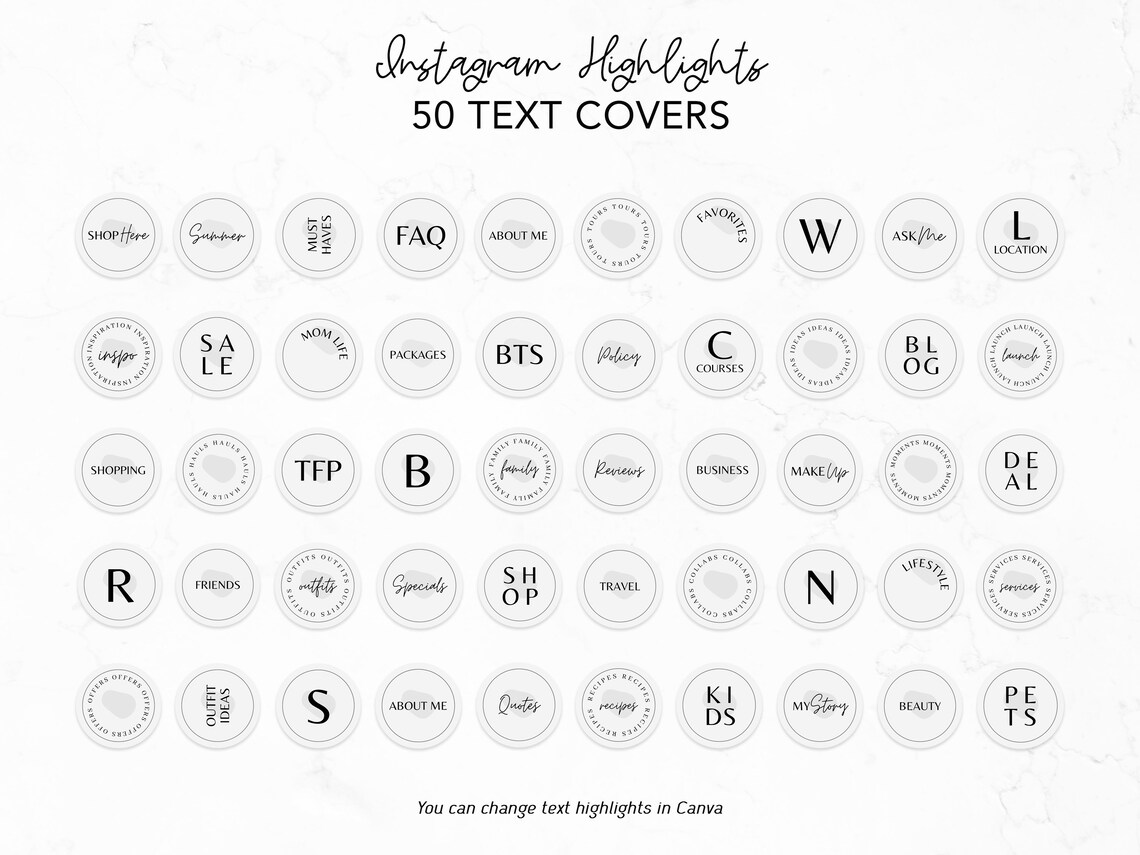 100 Highlight Covers for Instagram Diy Instagram Highlight - Etsy Australia