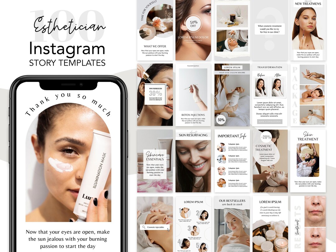 Esthetician Instagram Template Stories, Beautitian Instagram, Esthetics ...