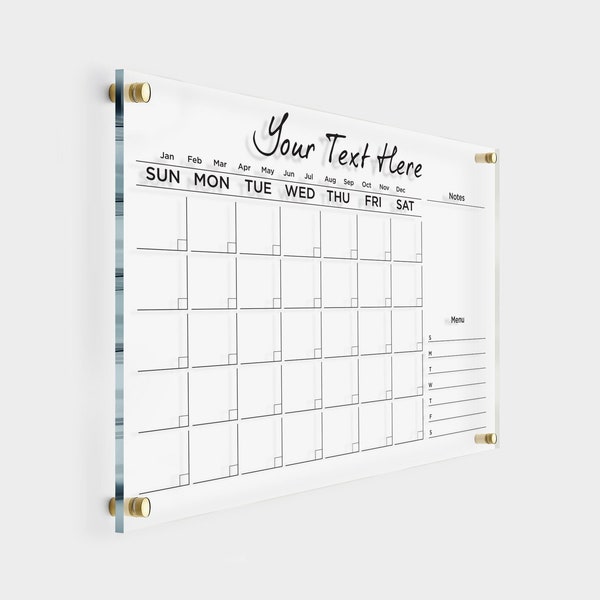 White Board Calendar - Etsy
