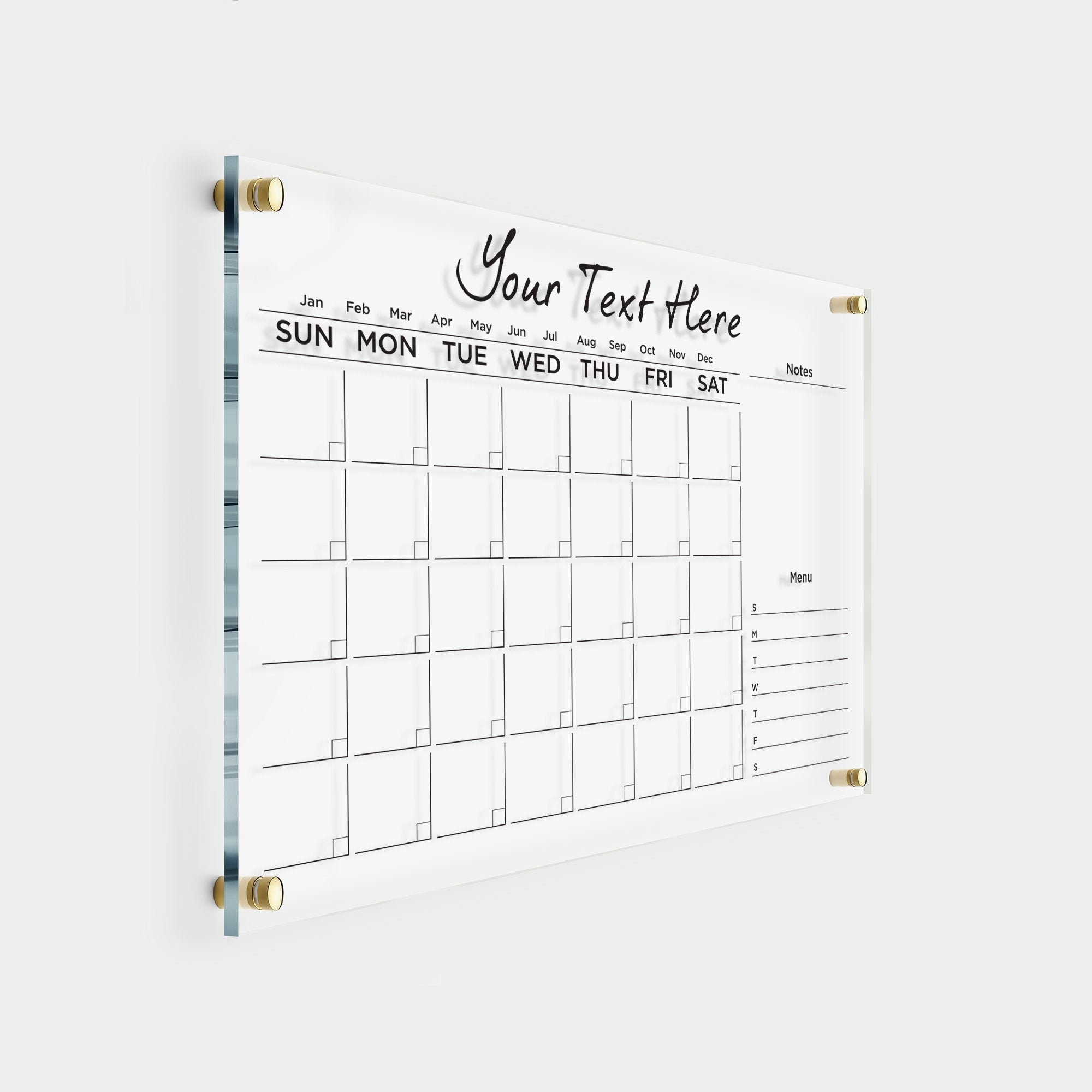 PERSONALIZE Calendar for Wall Wall Calendar With Side Notes - Etsy Canada