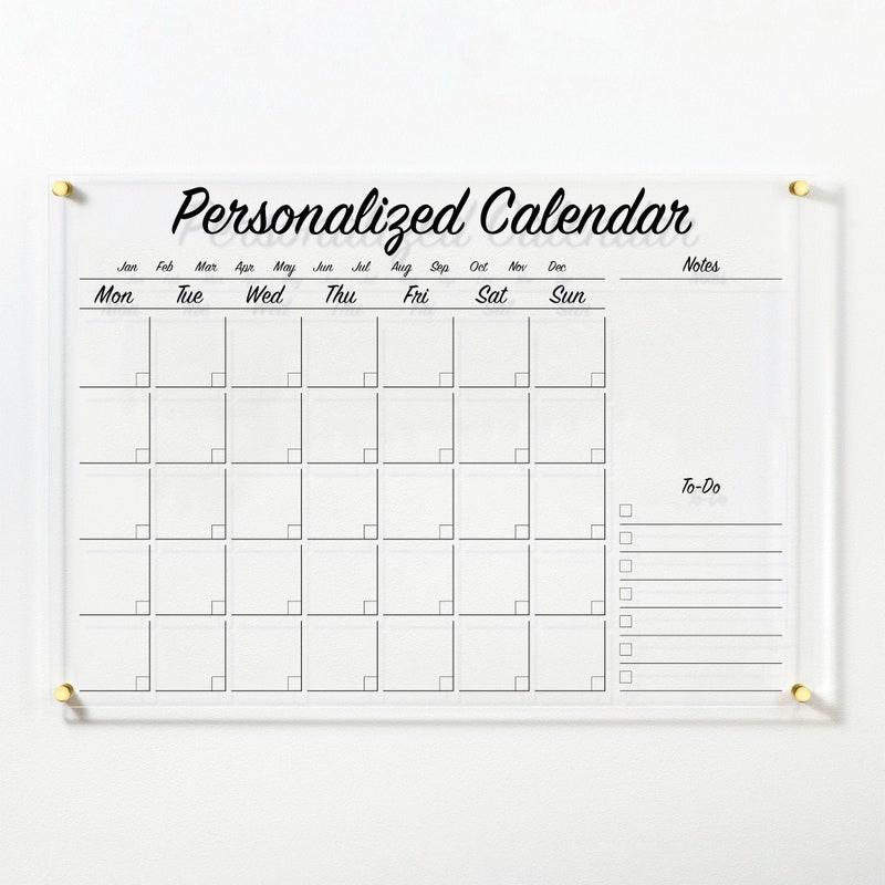 White Board Calendar - Etsy