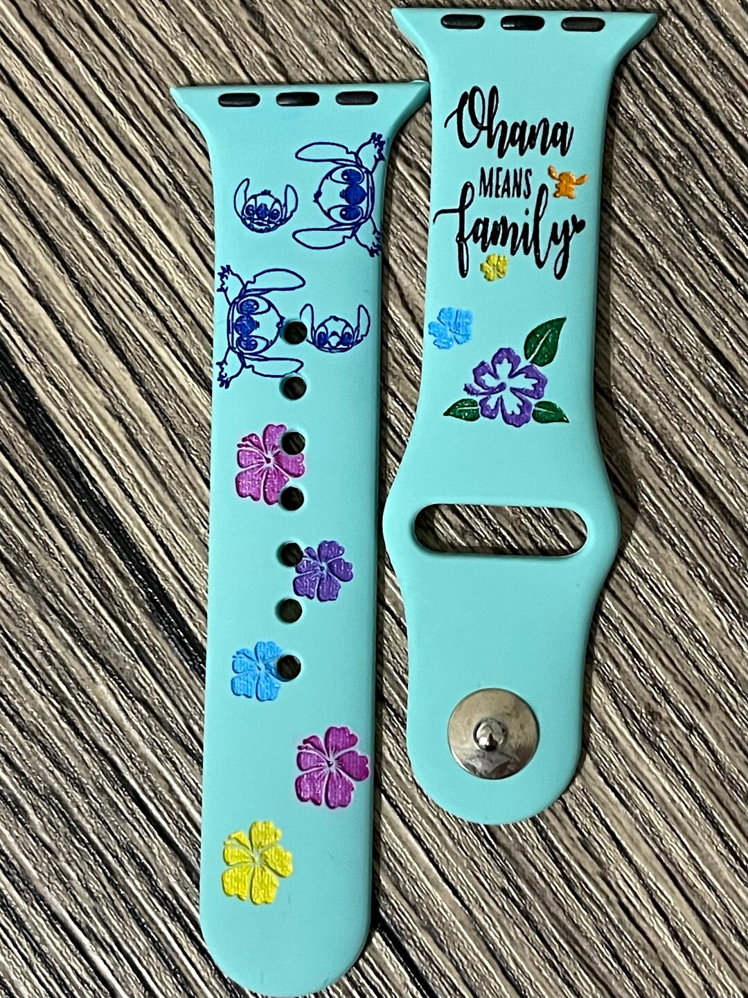 Apple Watch Custom Lilo and Stitch Inspired Silicone Band - Etsy