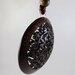 Coco Shell Pendant, Coconut Shell Necklace, Cotton Strap and Wooden ...
