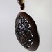 Coco Shell Pendant, Coconut Shell Necklace, Cotton Strap and Wooden ...