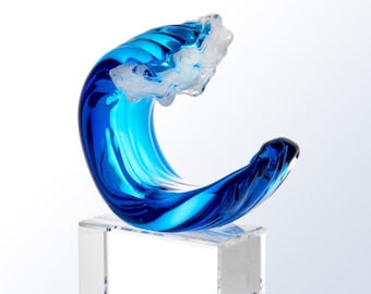 Glass Ocean Wave Sculpture - Etsy
