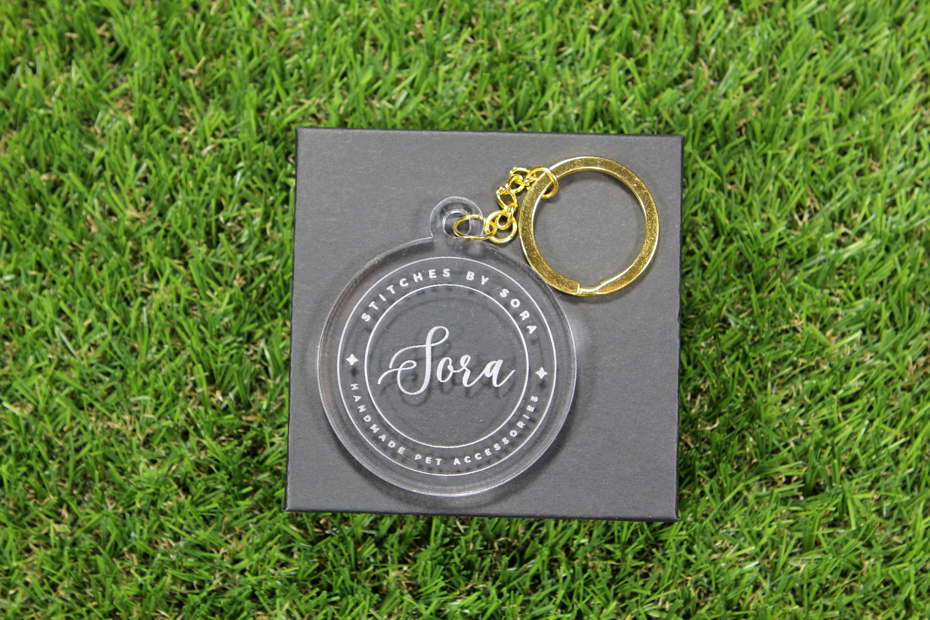 Custom Engraved Business Logo Keychain - 1/4