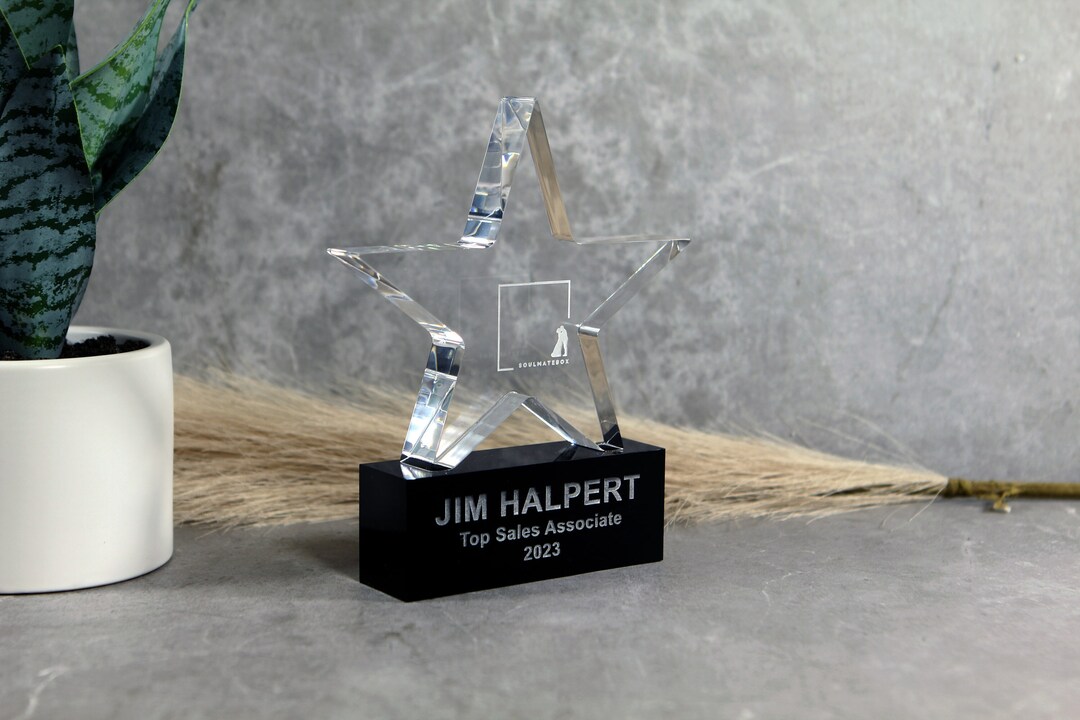 Custom Engraved Star Award - Star Acrylic Award - Modern Award ...