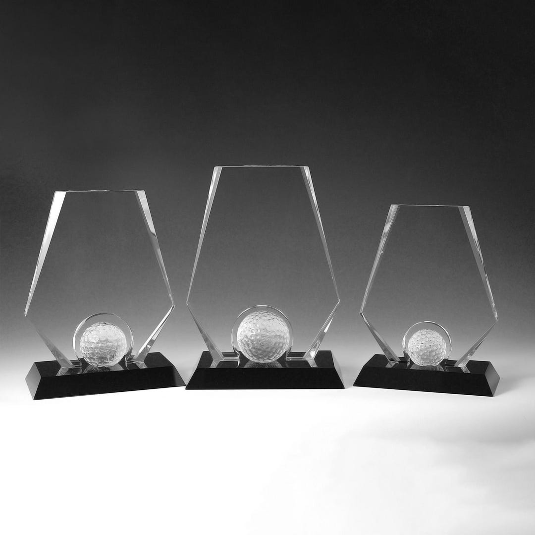 Personalized Crystal Golf Tournament Award - Custom Award - Golf ...