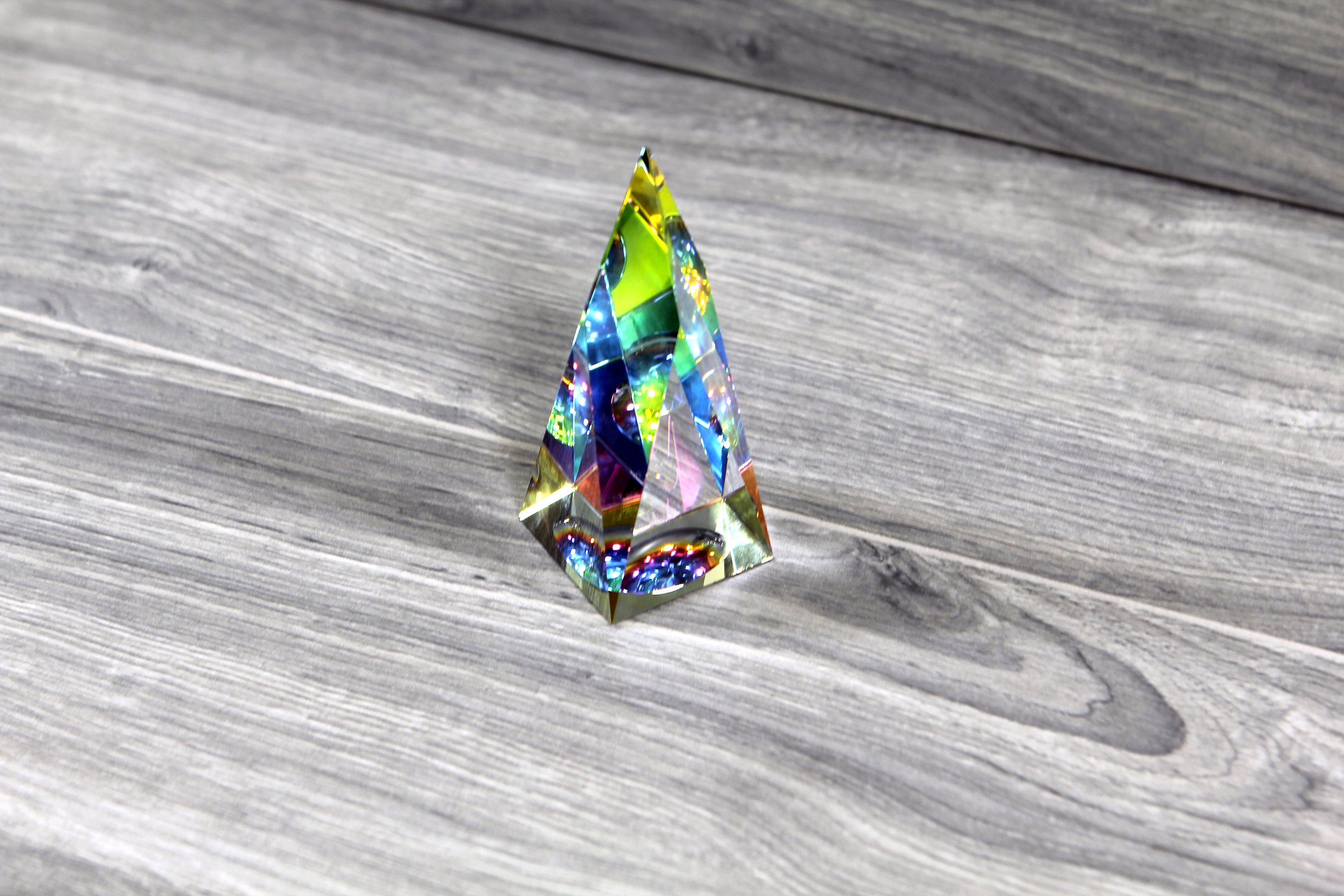 Rainbow Crystal Summit Award - Custom Engraved Crystal Award - Glass ...