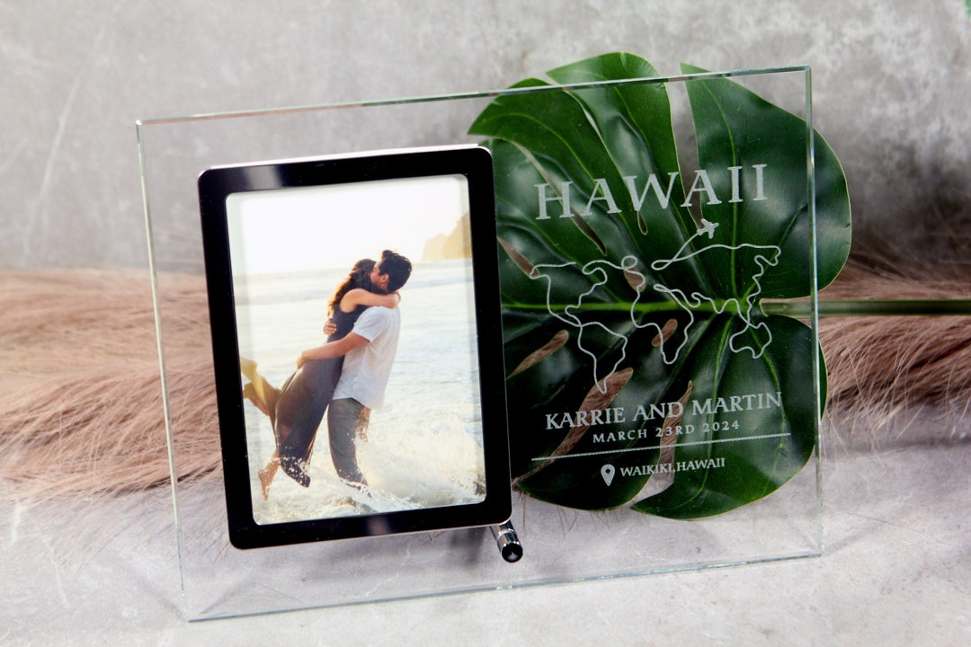 Personalized Travel Frame, Custom Engraved Photo Frame, Vacation ...