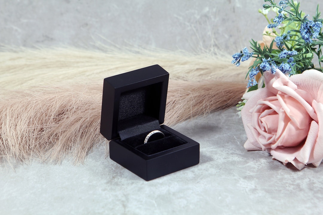 Black Engagement Ring Box - Great for Proposals, Weddings ...