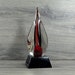Custom Engraved Red Lava Glass Award abstract Glass - Etsy