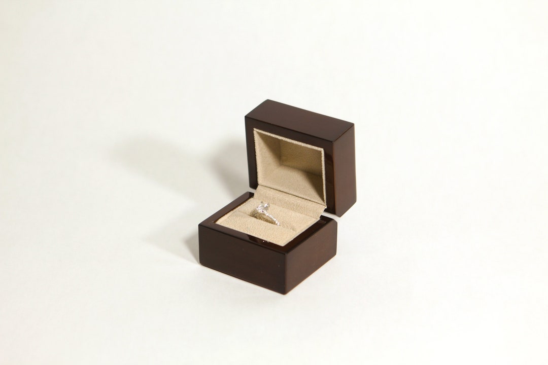 Wood Engagement Ring Box - Wooden Proposal Ring Box - Great for ...