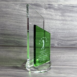 Personalized Engraved Crystal Golf Tournament Award - Custom Award ...