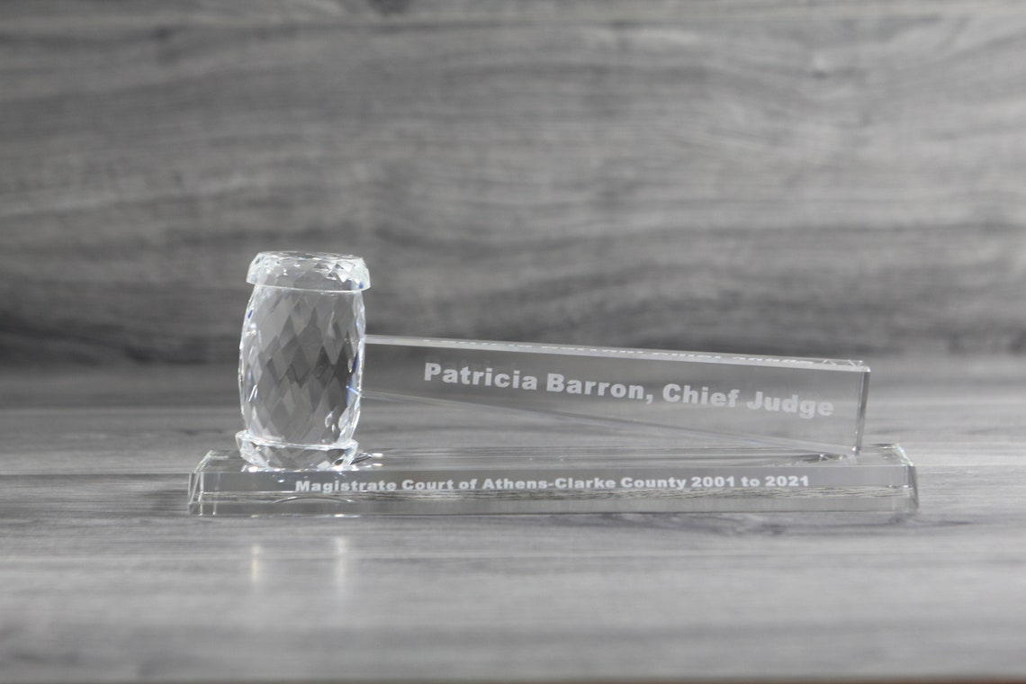 Personalized Engraved Crystal Award Gavel on Base Comes With - Etsy