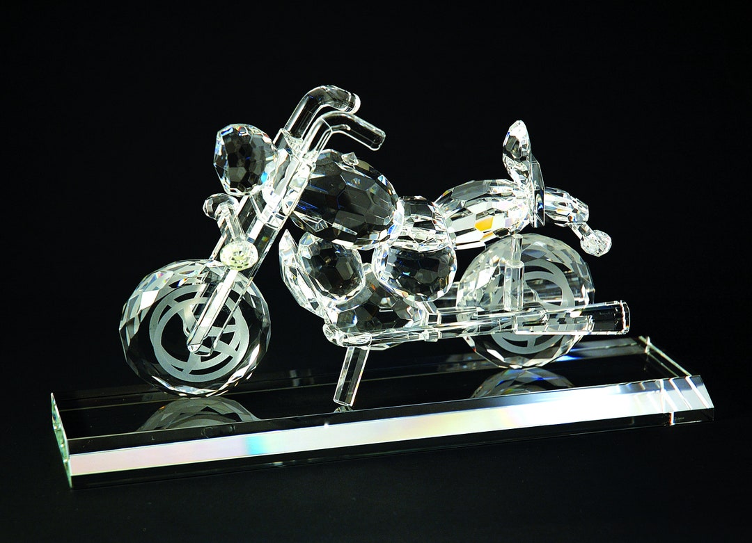 Personalized/engraved Crystal Motorcycle Award, Motorcycle Club, Harley ...