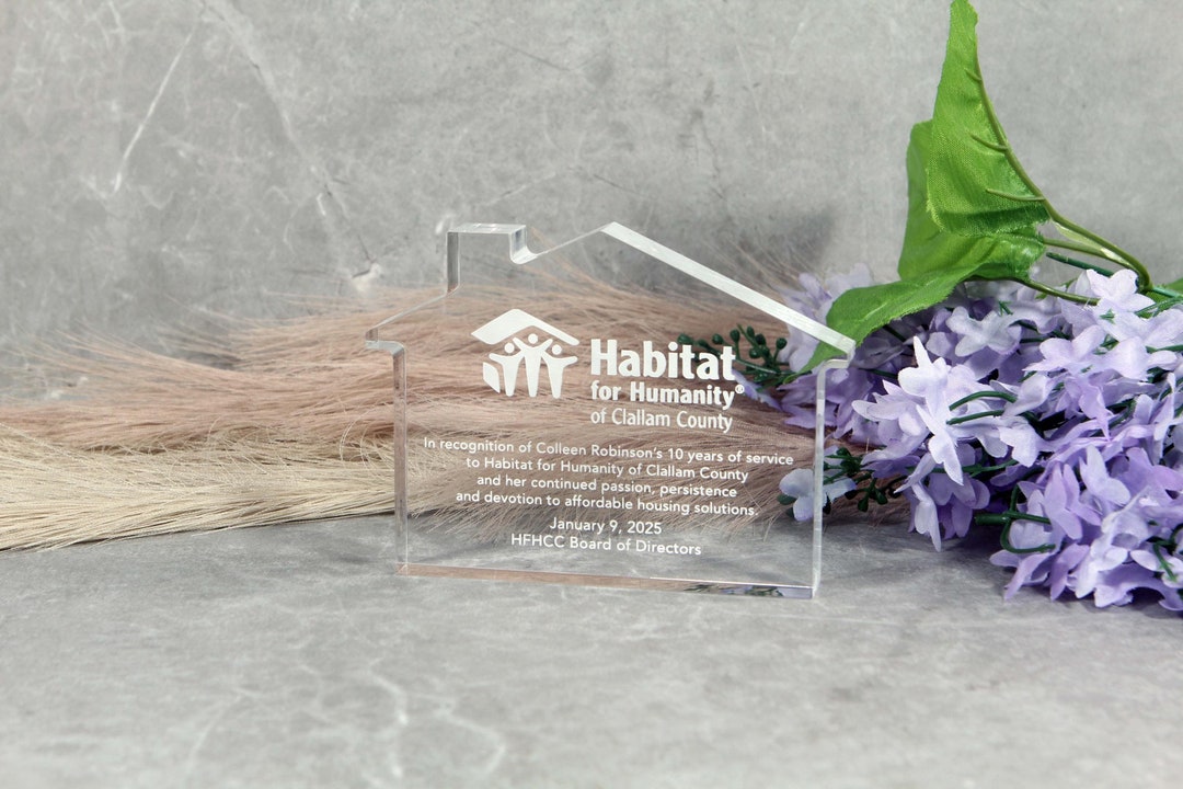 Custom Laser Engraved Clear Acrylic House Award, Personalized House ...