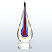 Custom Engraved Teardrop Art Glass Award, Glass Art Sculpture - Great ...