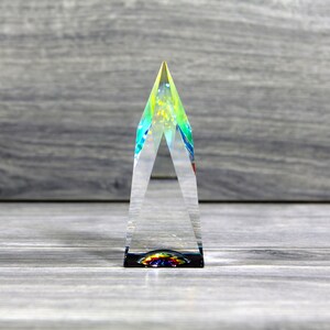 Rainbow Crystal Summit Award - Custom Engraved Crystal Award - Glass ...