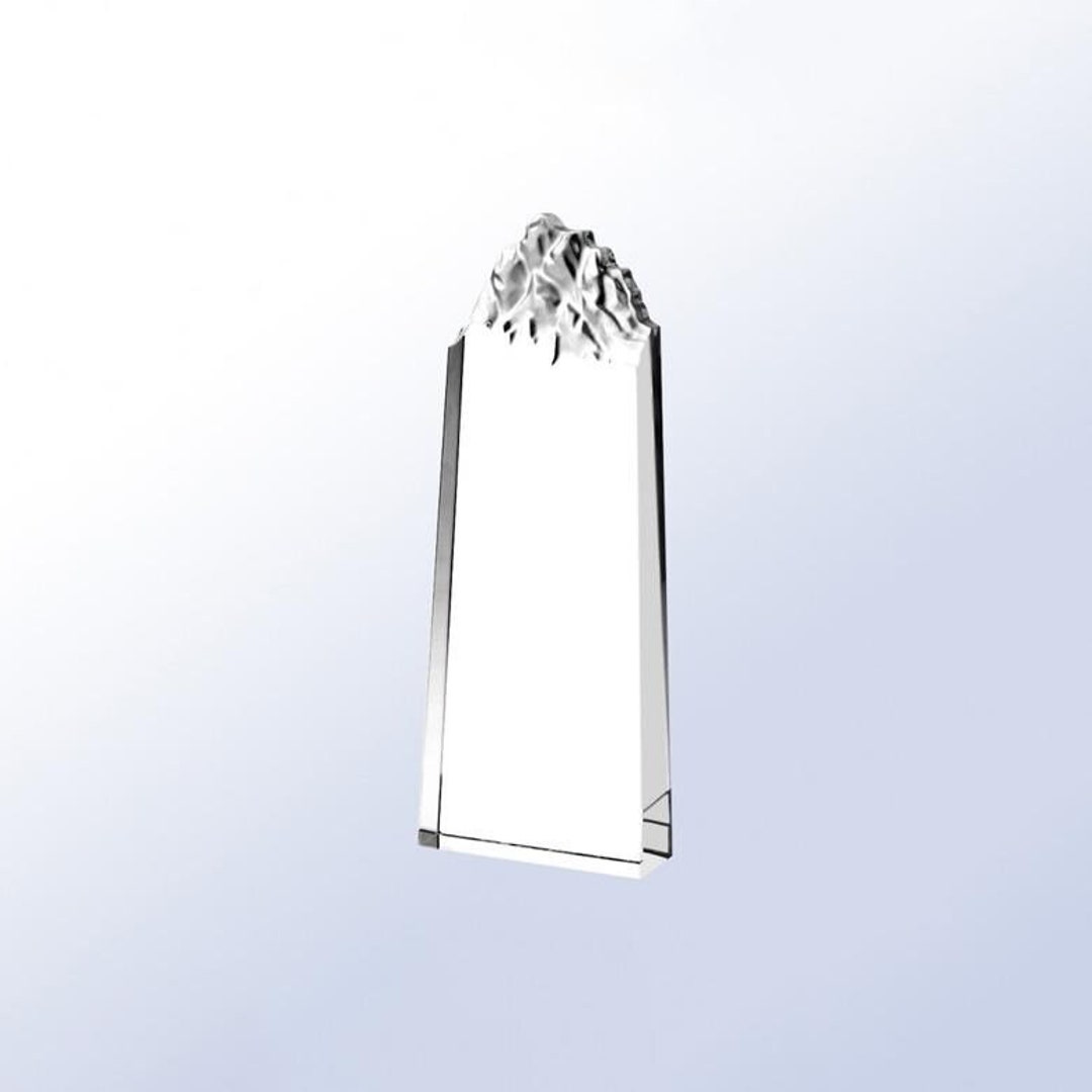 Crystal Summit Peak Award - Custom Engraved Crystal Award - Glass Award ...