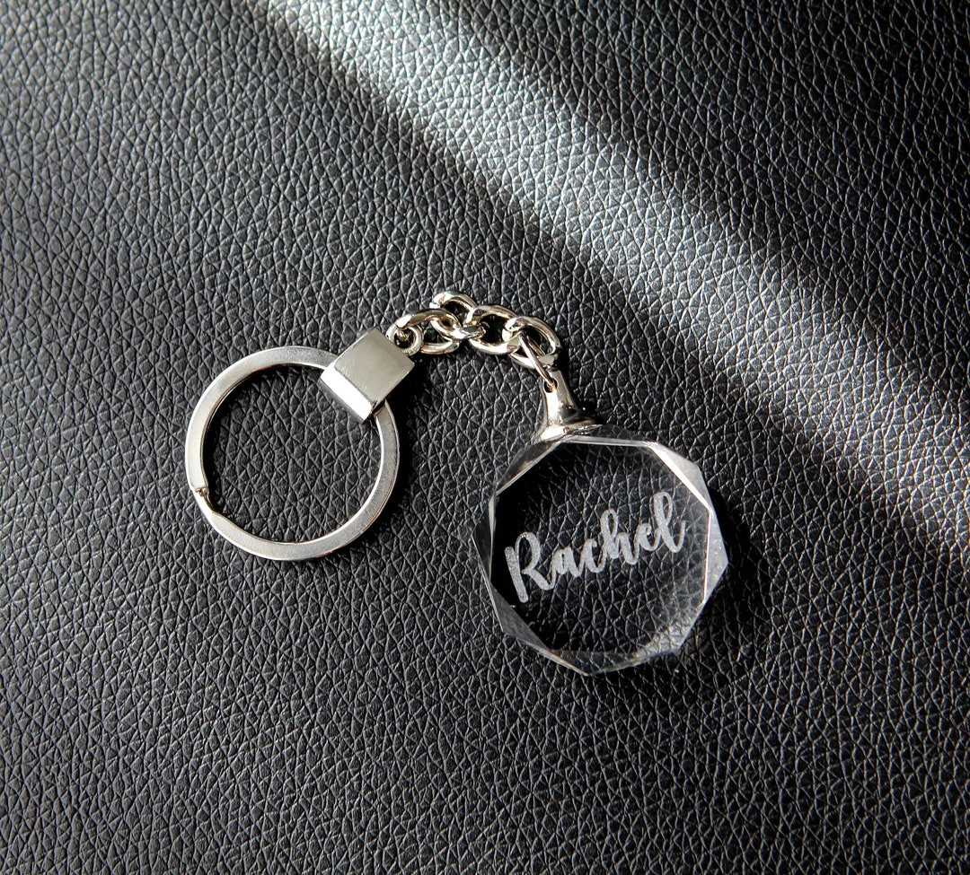 Custom Crystal Keychain - Custom Laser Engraved Crystal Keychain, Gifts ...