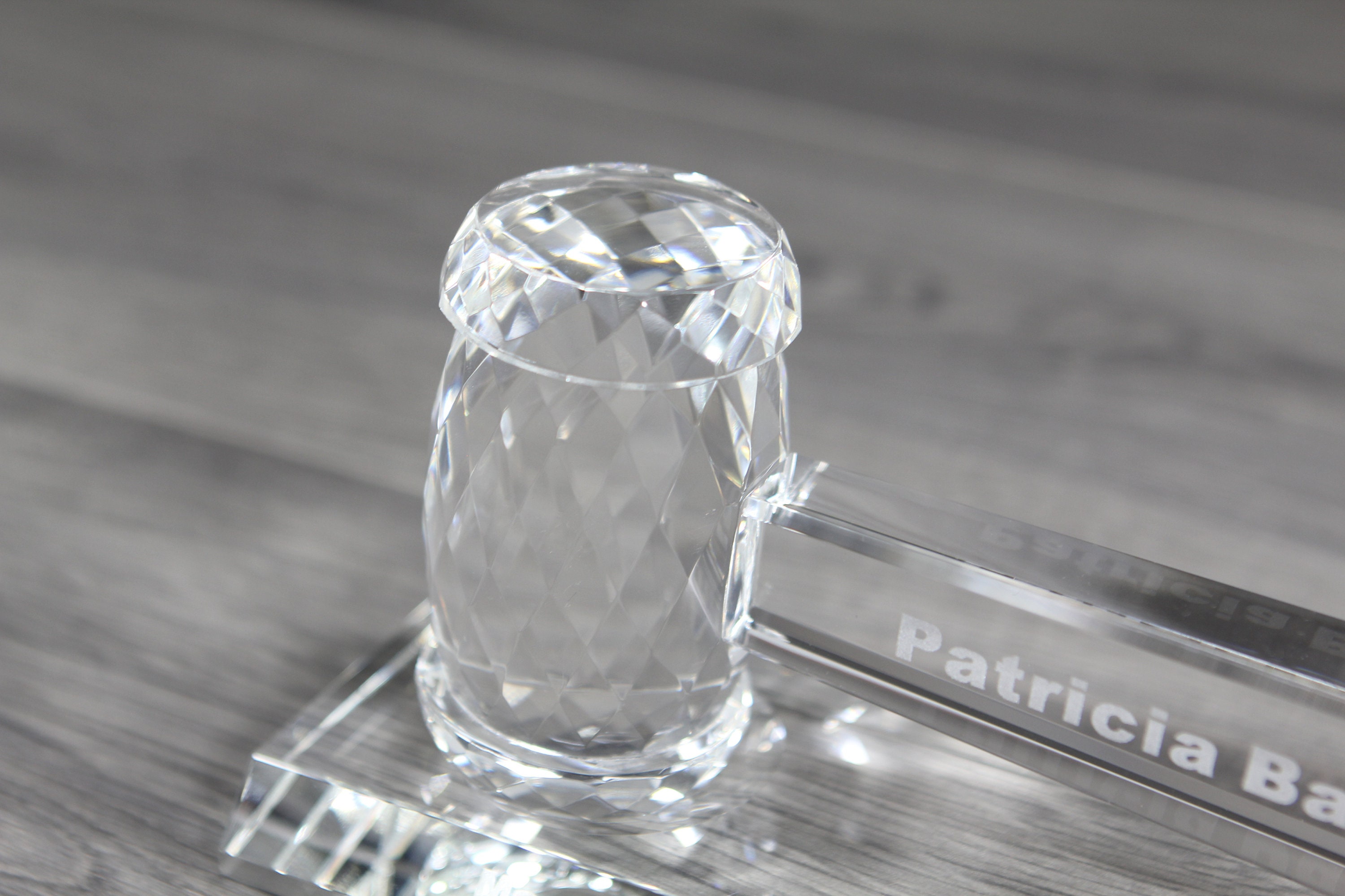 Personalized Engraved Crystal Award Gavel on Base Comes With - Etsy