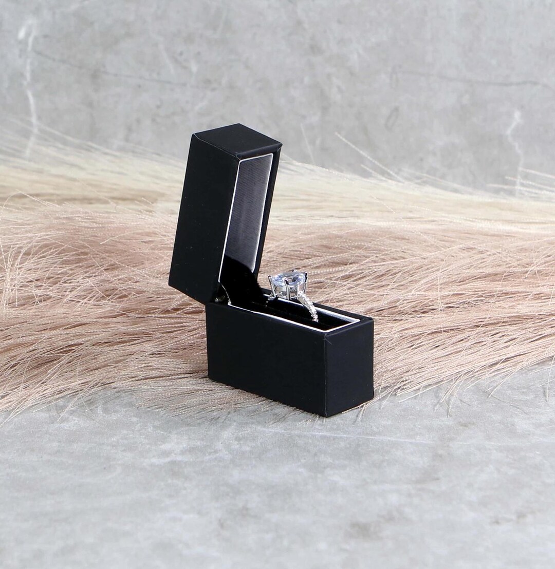 Slim Pocket Sized Small Black Proposal Ring Box - Great for Proposals ...