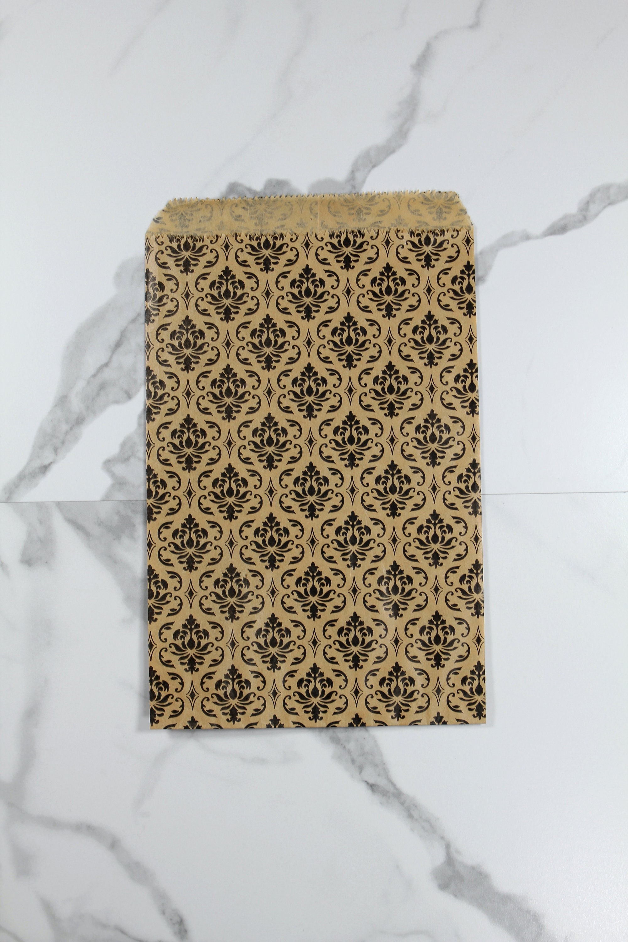 100 Pack Fancy Royal Flat Paper Gift Bags, Great for Packaging ...