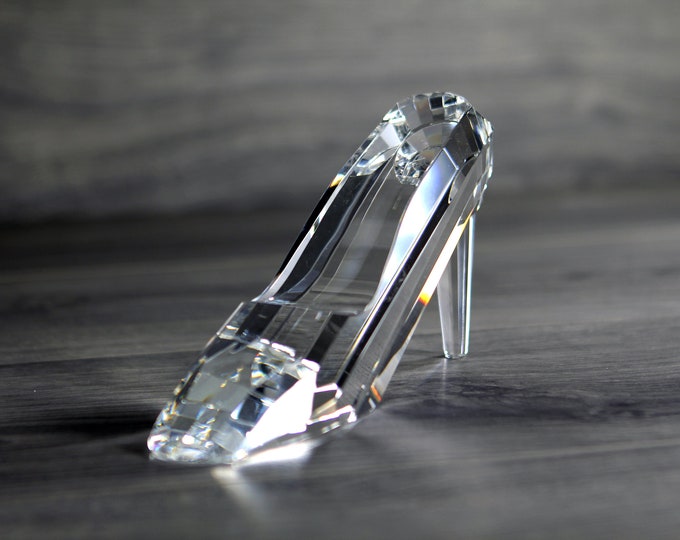 Cinderella Pink Glass Slipper, Crystal Glass Shoe - Etsy