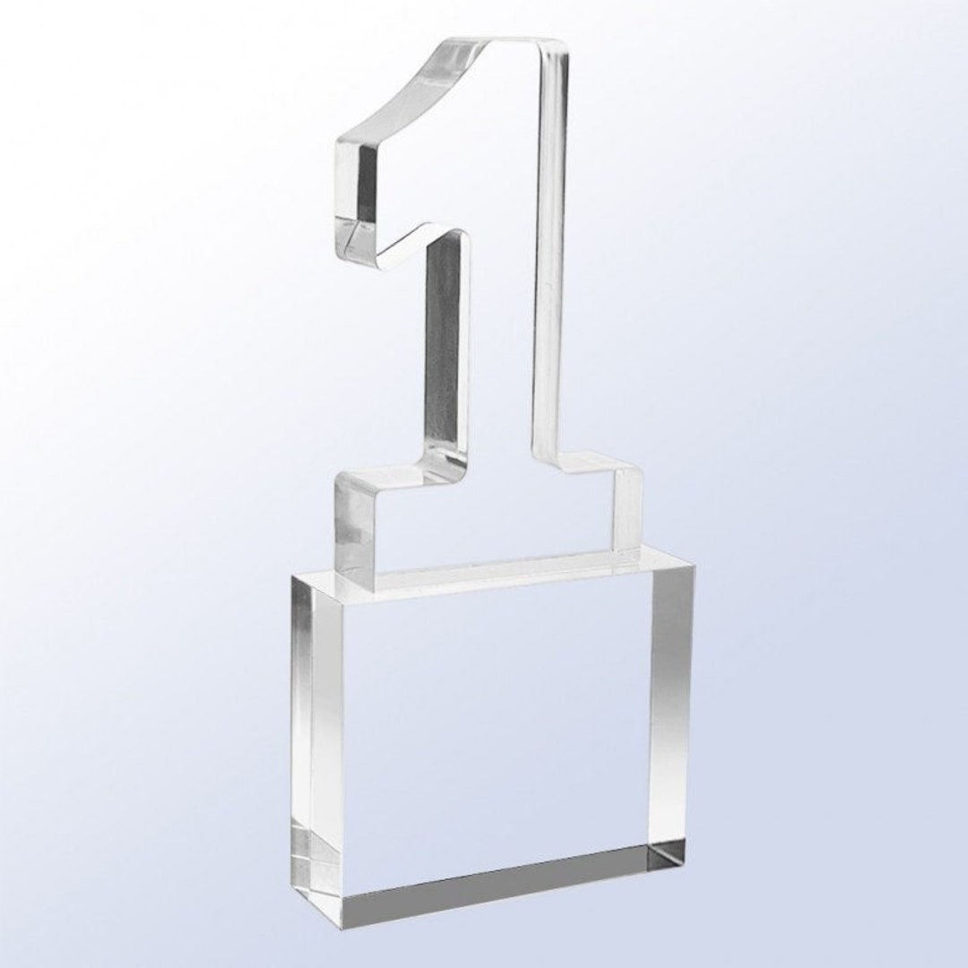 Custom Engraved Acrylic Number 1 Award - Engraved Award - Number 1 ...