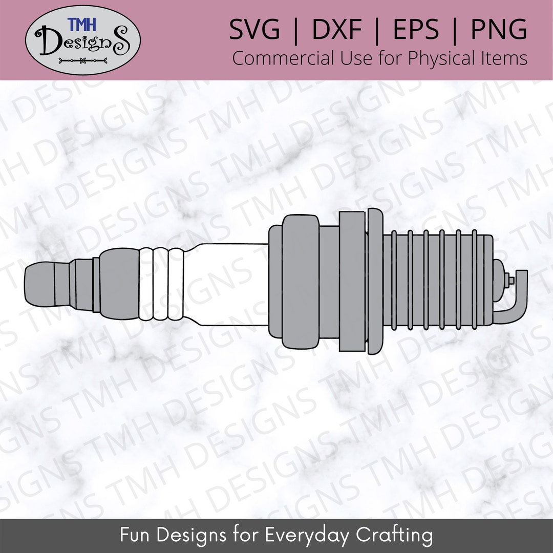 Spark Plug SVG - Car SVG - Car Part SVG Digital Download Eps Dxf Png ...
