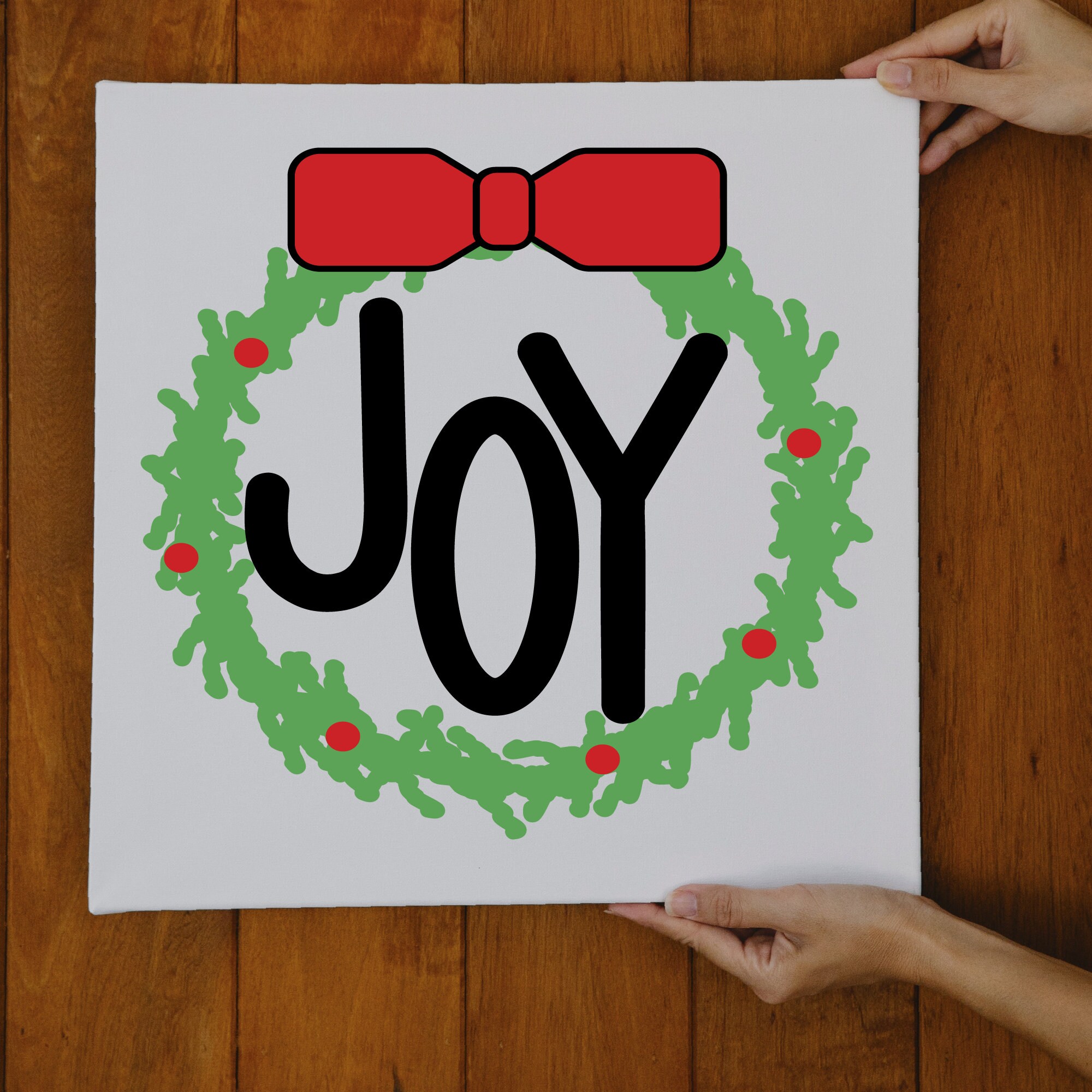 Christmas Wreath SVG - Joy SVG - Garland SVG Digital Download Eps Dxf ...