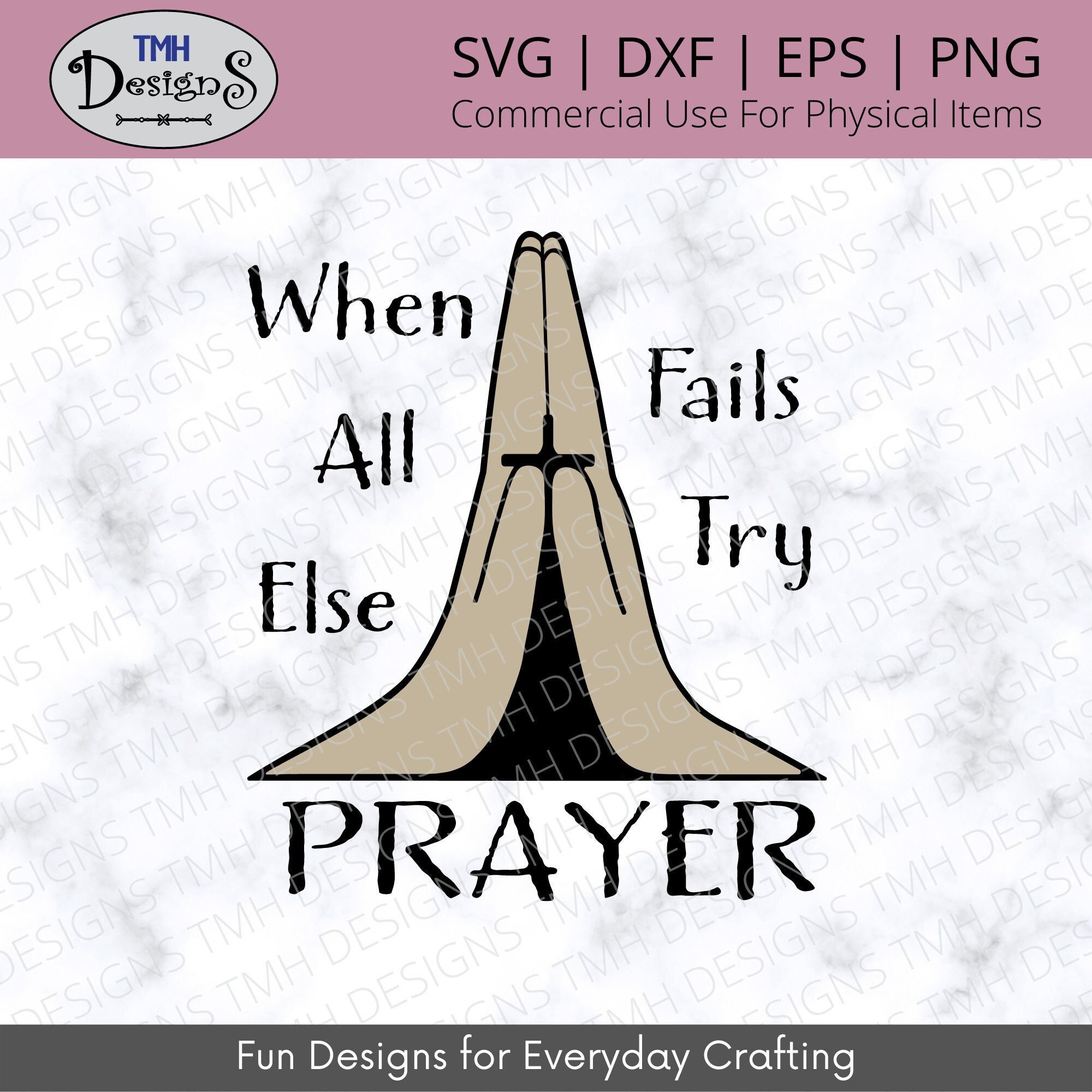 Try Prayer SVG Inspirational SVG Praying Hands SVG - Etsy