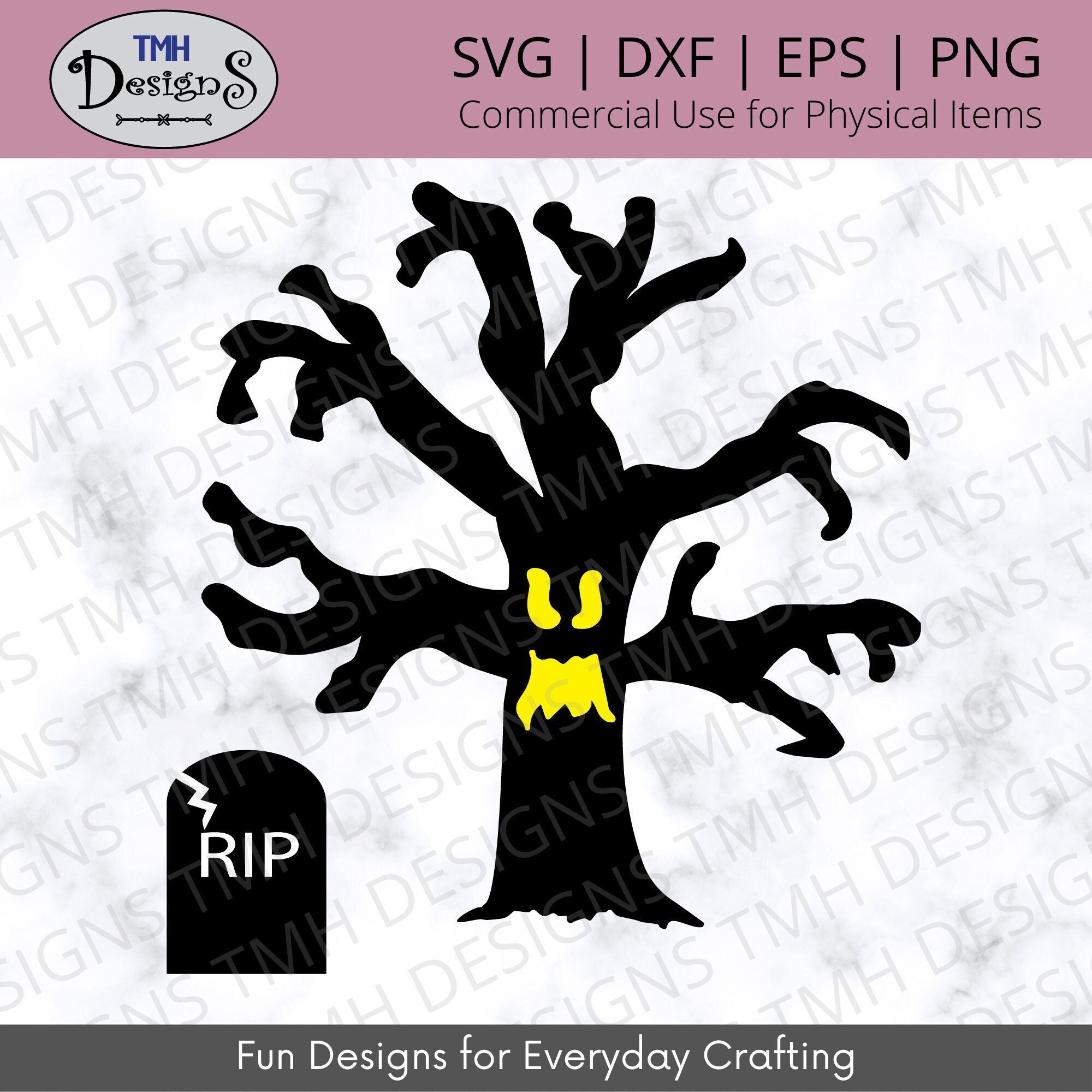 Spooky Tree SVG - Halloween SVG Digital Download Eps Dxf Png - Etsy