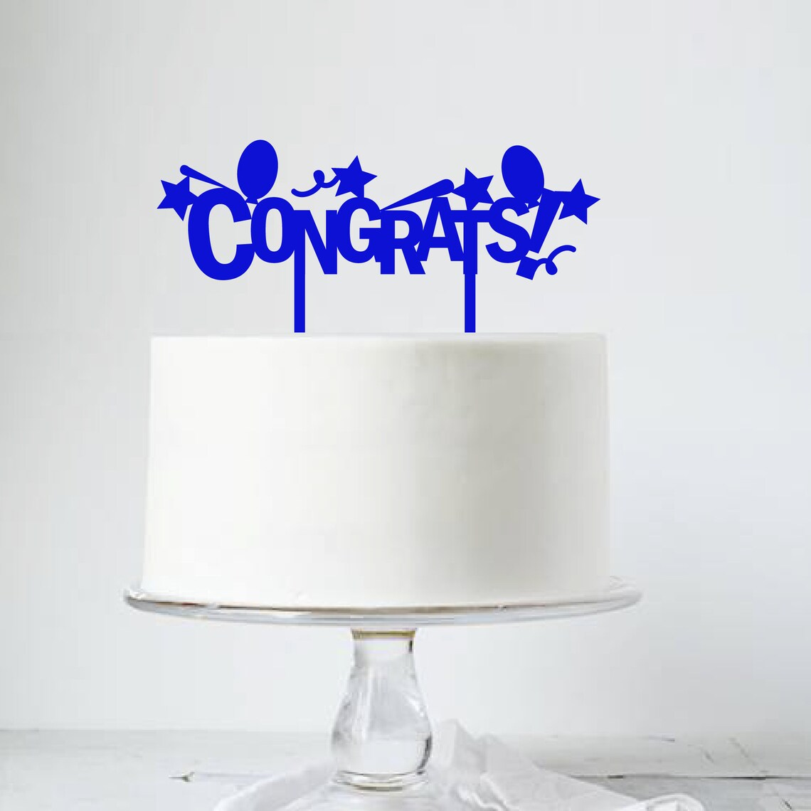 Congrats Cake Topper SVG - Celebration SVG - Party Cake Topper SVG ...